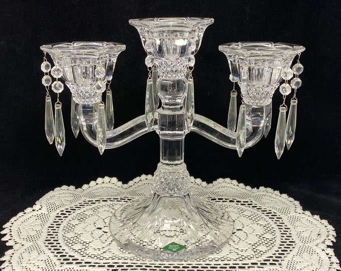 Shannon Crystal Designs of Ireland Candelabra - 3 Light With 14 Hanging ...