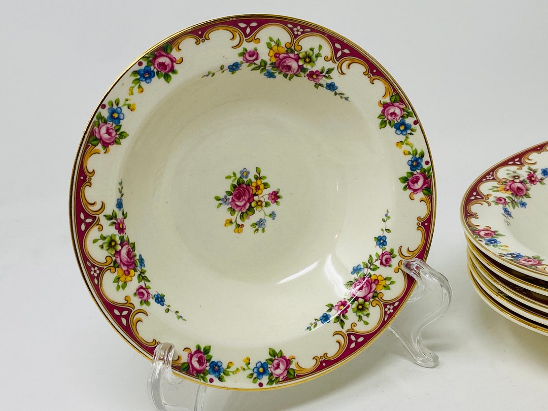 Gorgeous Edwin M. Knowles China Co. Hostess Rim Fruit Berry Sauce Bowls ...