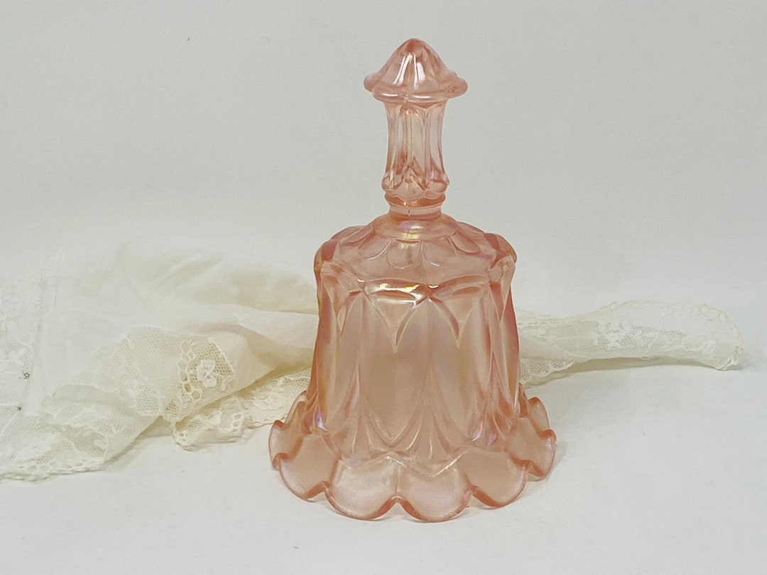 Lovely Fenton Velva Rose Pink Whitton Bell ~ Large Pink Carnival Glass ...