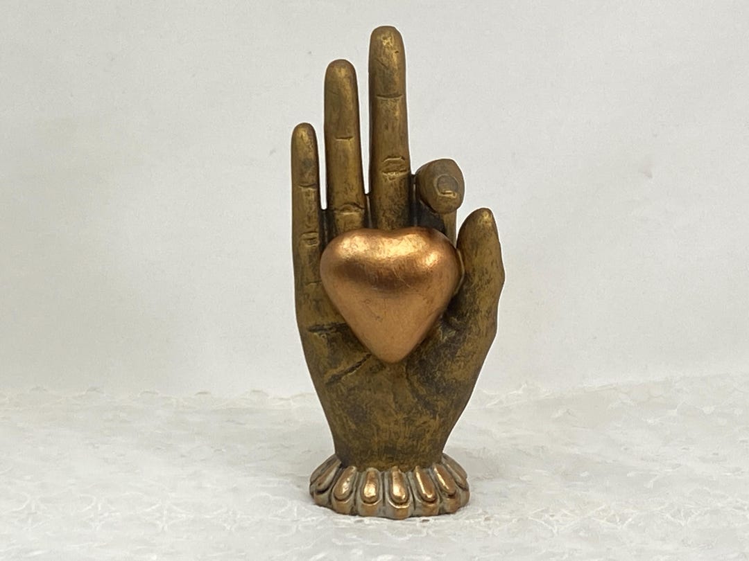 Unique Heart in Hand OK Sign Finger Gesture Statue Decor - Etsy