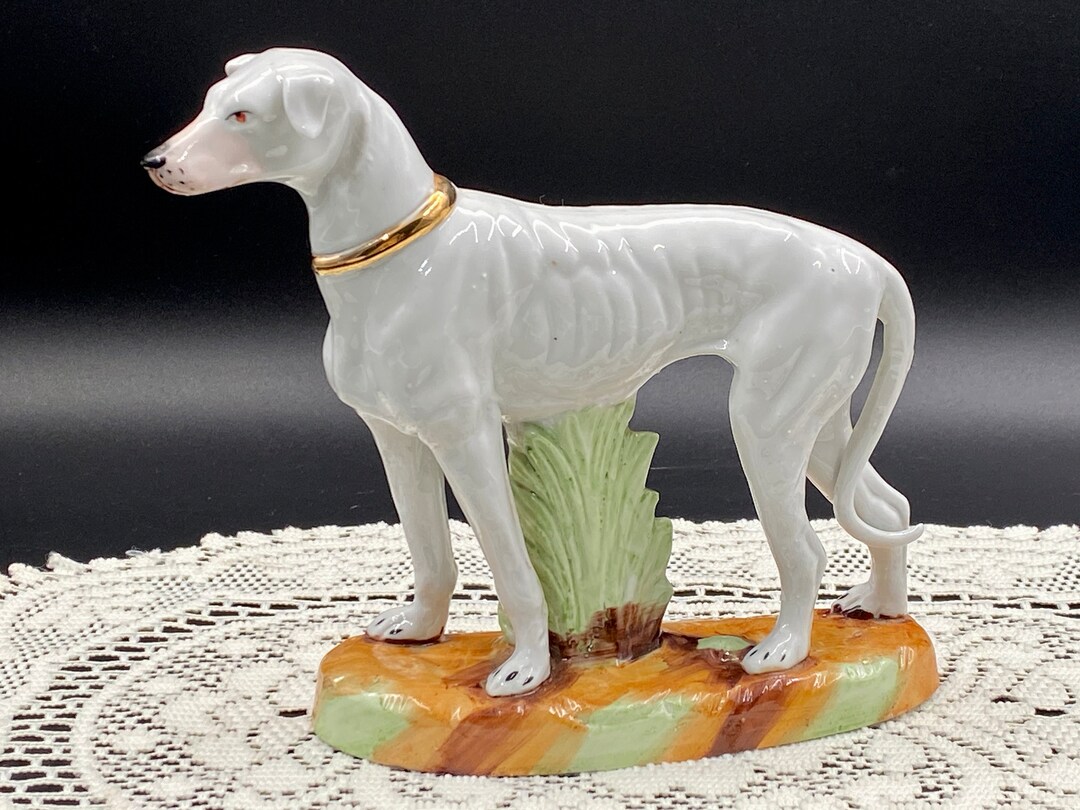 Antique Italian Greyhound Porcelain Figurine - Marked Germany - Etsy