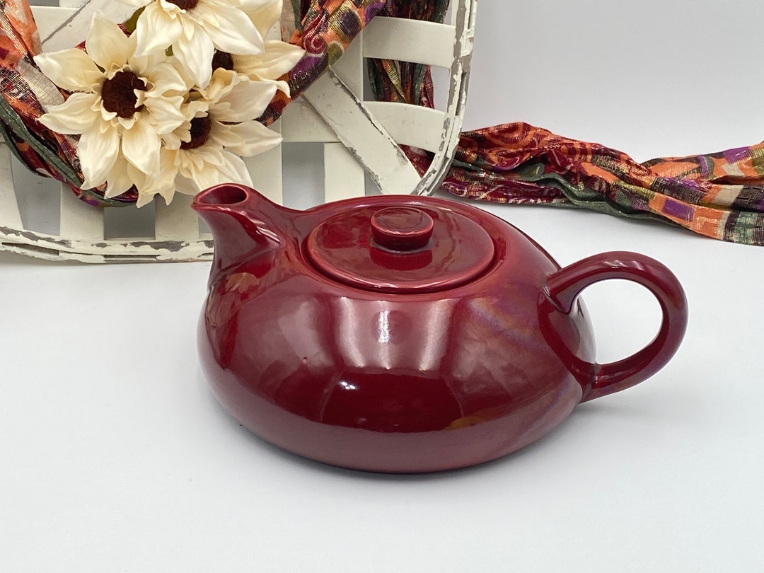 Hollydale Malibu Modern Art Deco Maroon Red Deep Casserole Dish and ...