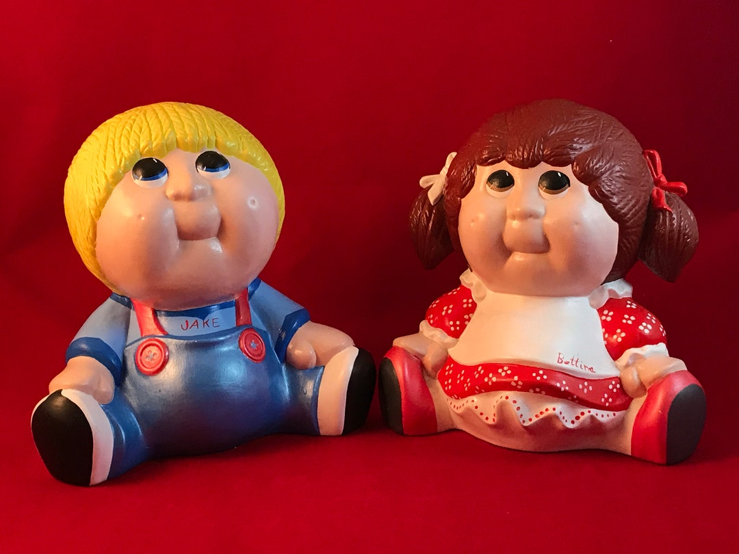 1984 Ceramic Cabbage Patch Style Kids - "jake" Boy in Overalls and ...