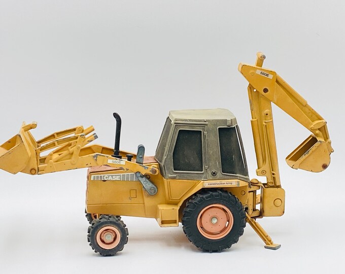 ERTL Case 580E Construction King Backhoe Front Loader Toy 1/16 Scale - Etsy