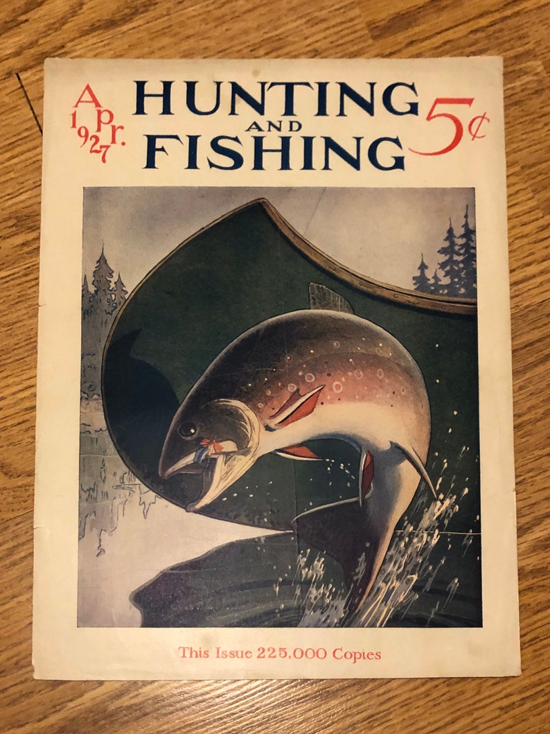 Vintage 1920s Hunting and Fishing Magazine Covers - Etsy