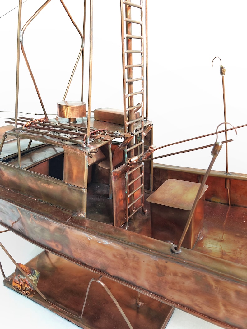 Handcrafted Copper Harpoon Boat Replica - Etsy
