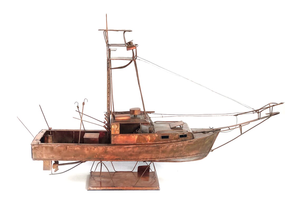 Handcrafted Copper Harpoon Boat Replica - Etsy