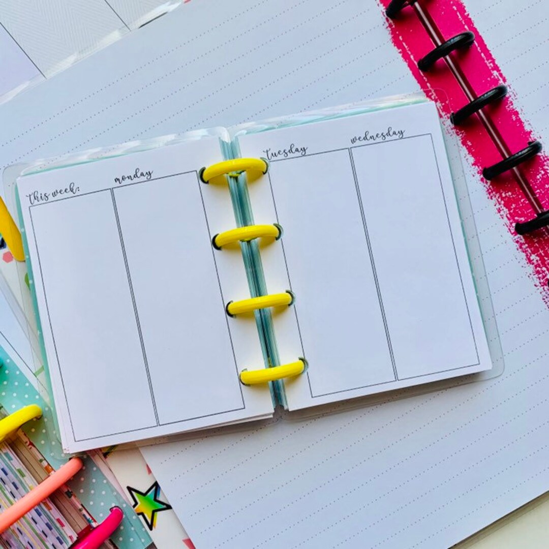 MICRO Weekly WO4P Happy Planner Insert - Etsy