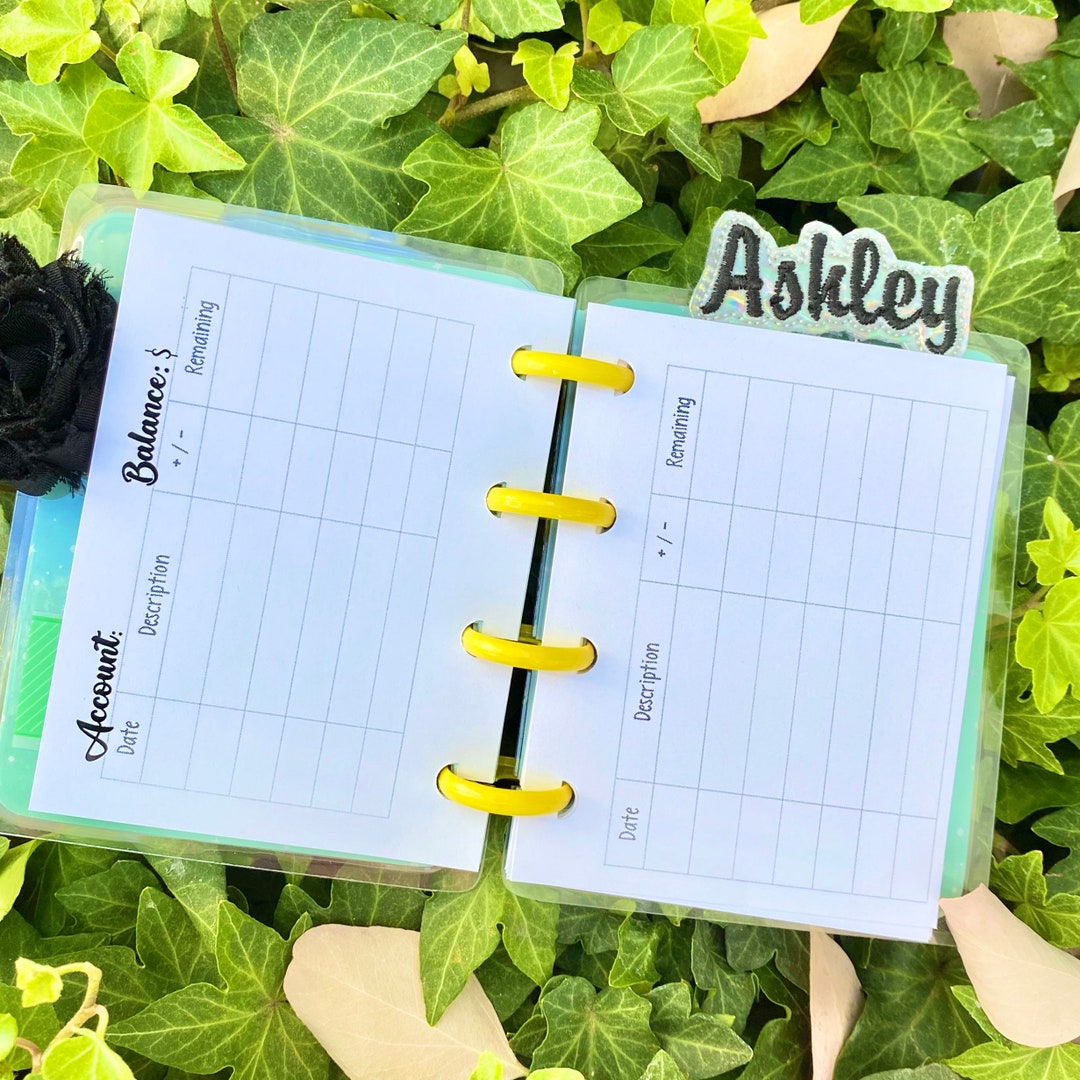 MICRO Checkbook Register Tracker Happy Planner Insert - Etsy