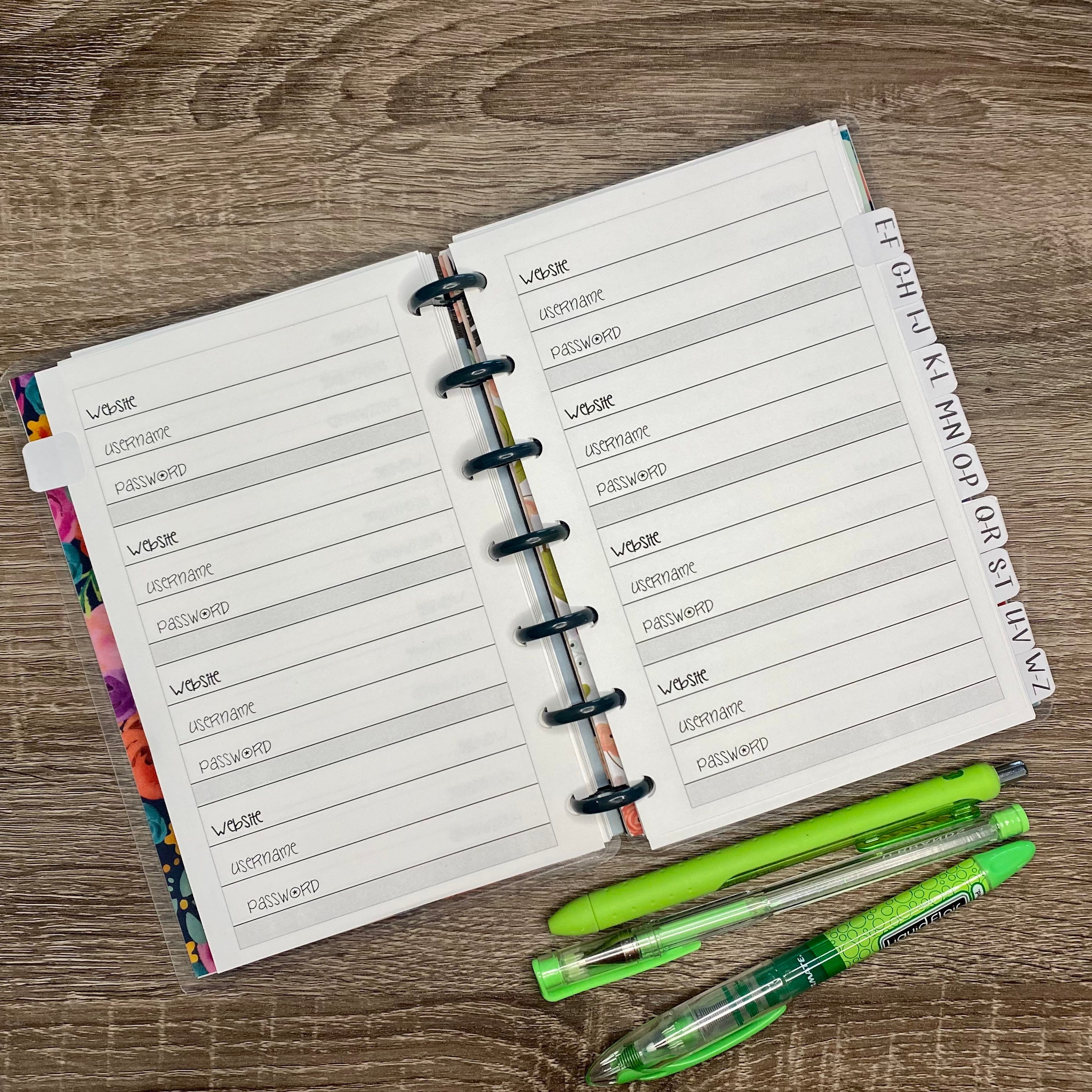 Alphabet Tab Planner Stickers - Etsy