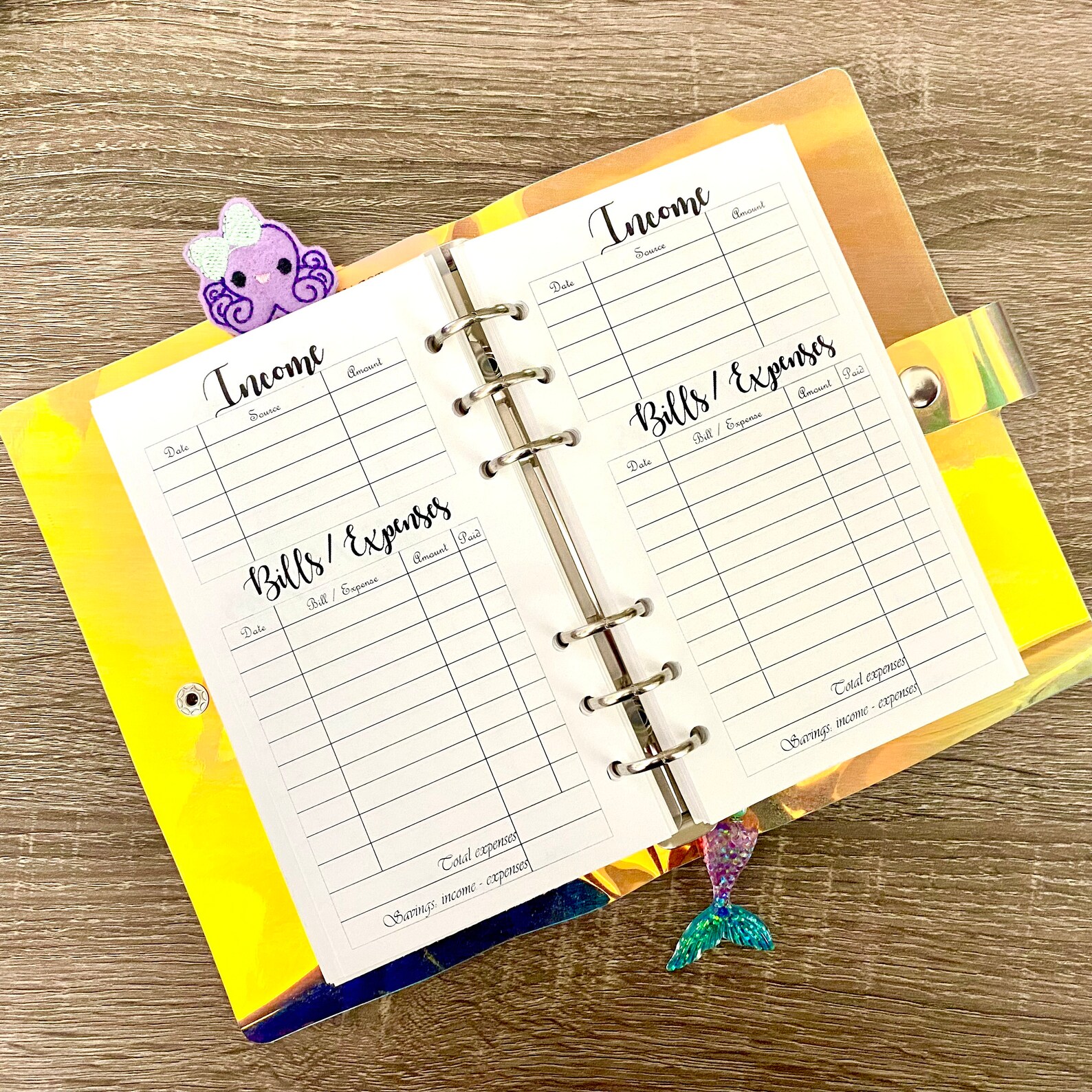 Budget Income Insert RINGS | Etsy