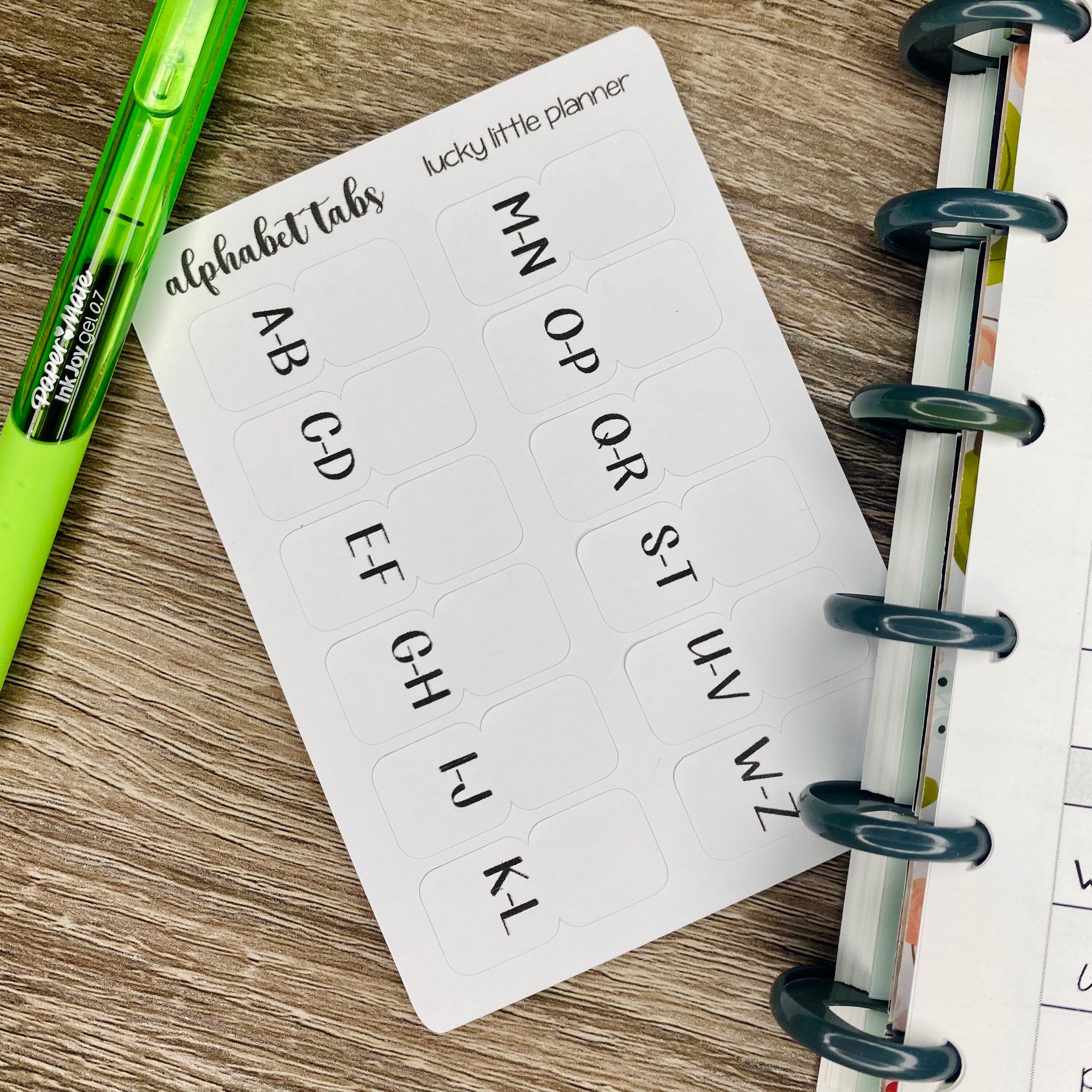Alphabet Tab Planner Stickers | Etsy