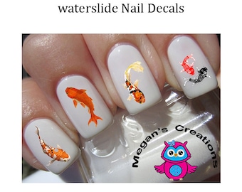 Koi Fish Waterslide Decals Nail Art - Etsy
