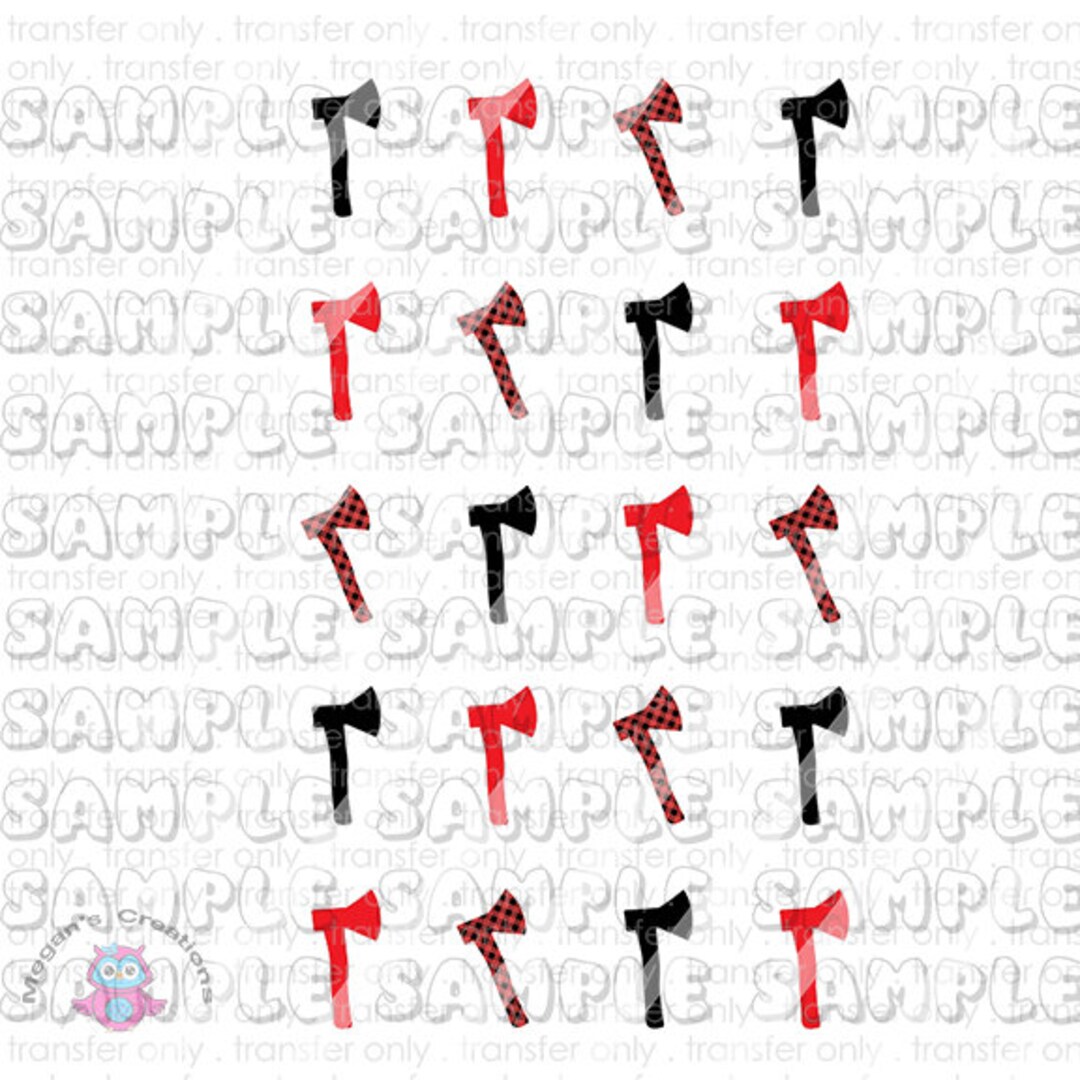 Buffalo Plaid Axes Nail Art Decals - Etsy