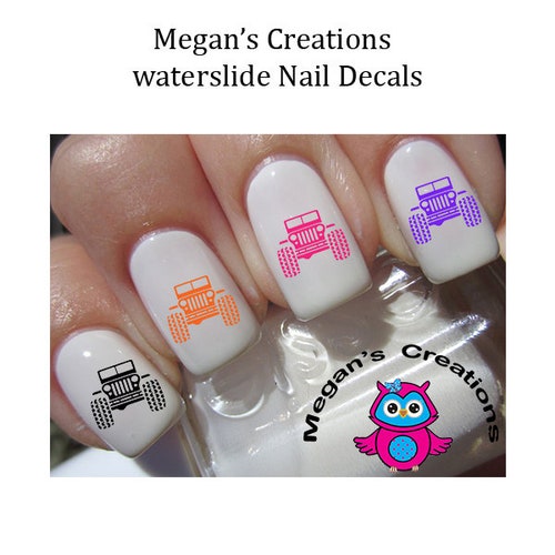Off Road Vehicle Girl Nail Art Decals | Etsy