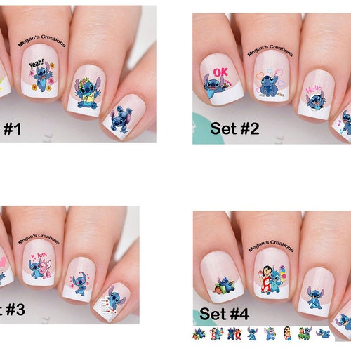 64 Lilo and Stitch Nail Decals A1218 - Etsy
