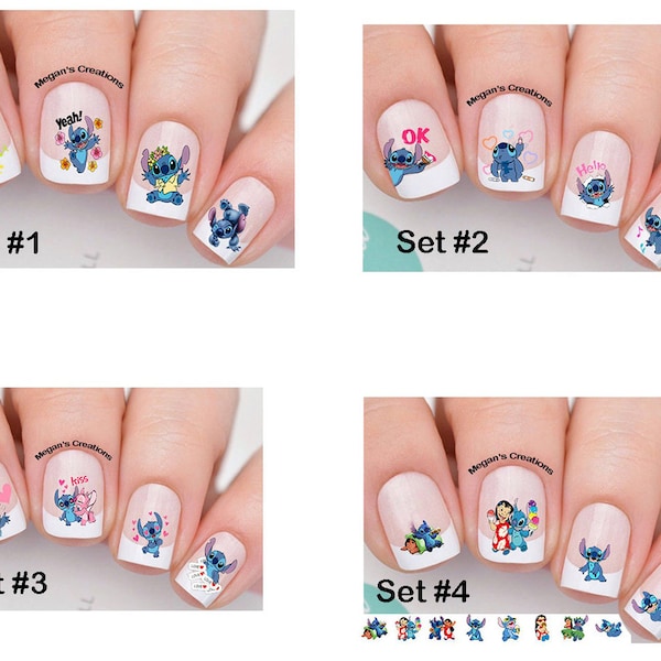 Lilo and Stitch Nails - Etsy