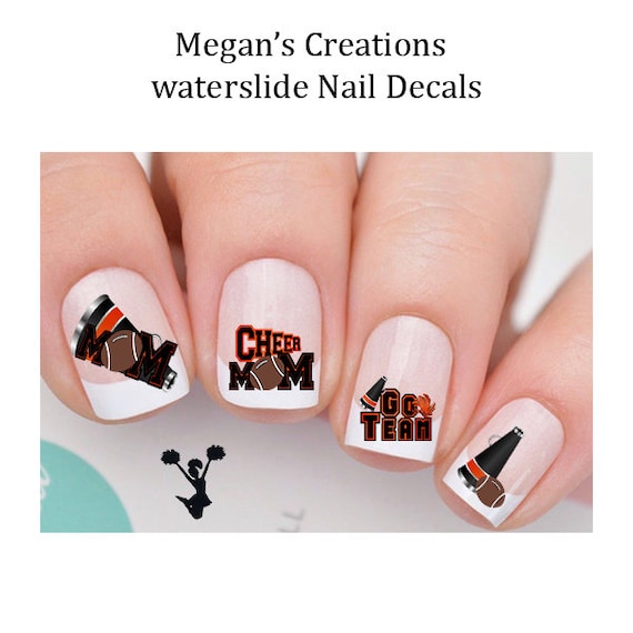 Cheer Cheerleader Mom Football Nail Art Decals - Etsy