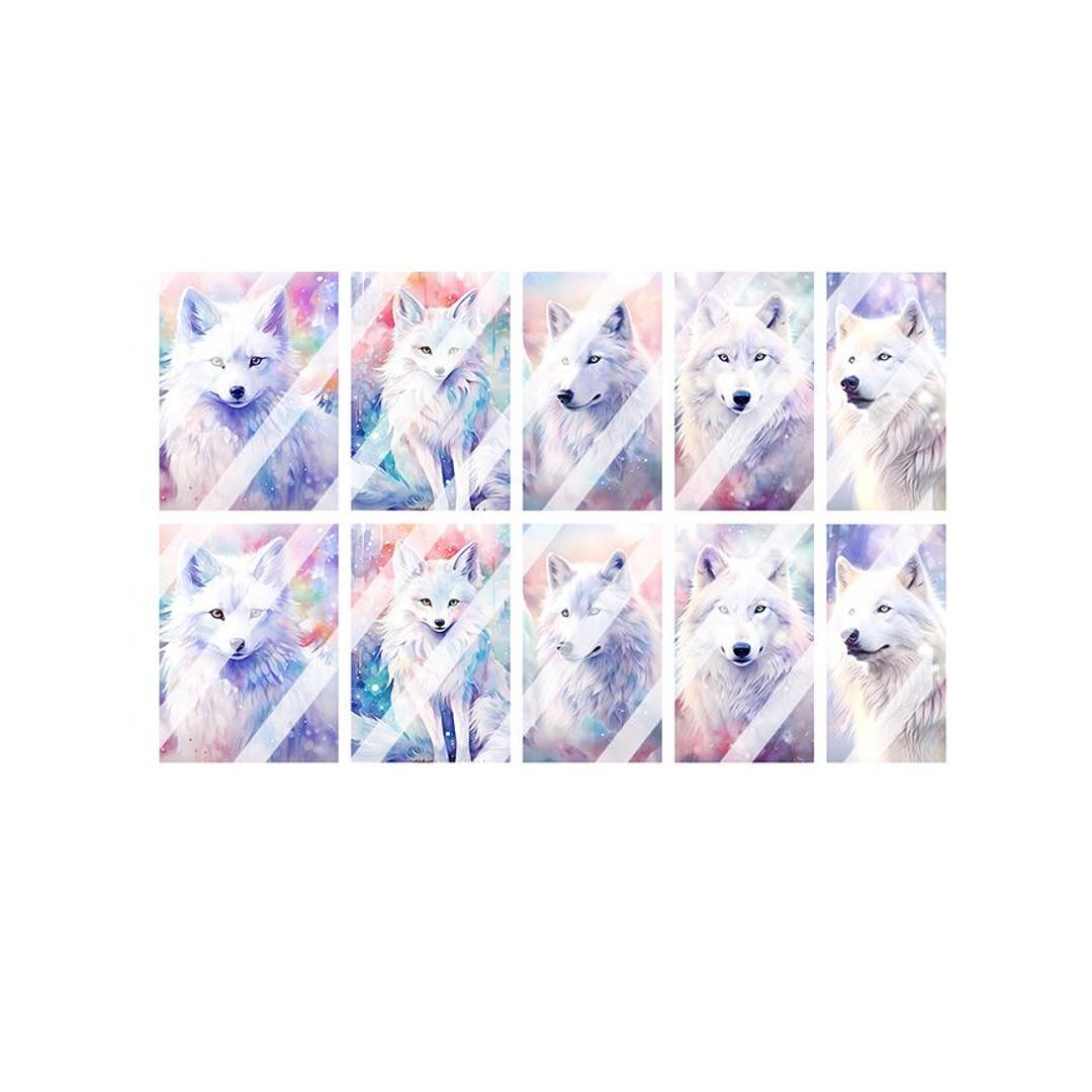 Winter Pastel Fox and Wolf Full Nail Art Decals - Waterslide Nail ...