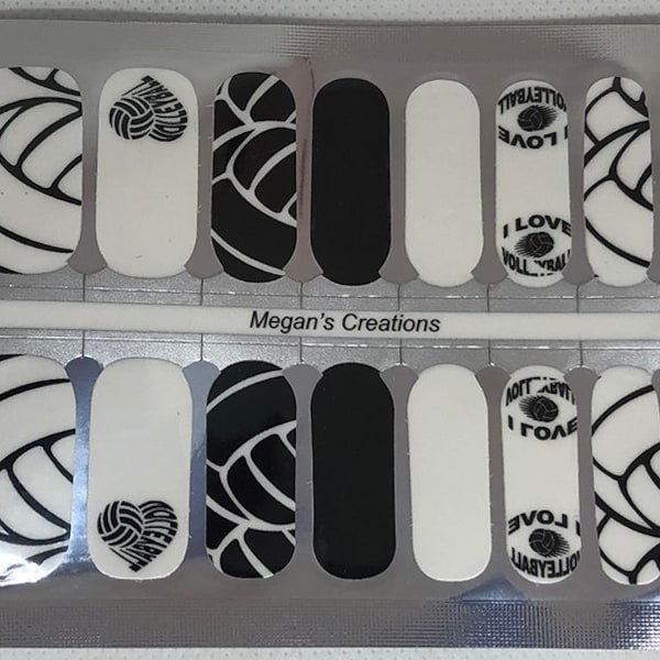 Volleyball Nail Decals - Etsy