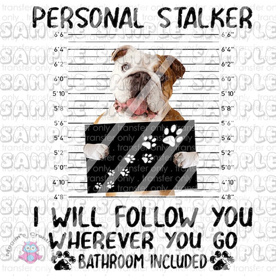 English Bulldog Stalker Ready to Press Sublimation Transfer | Etsy