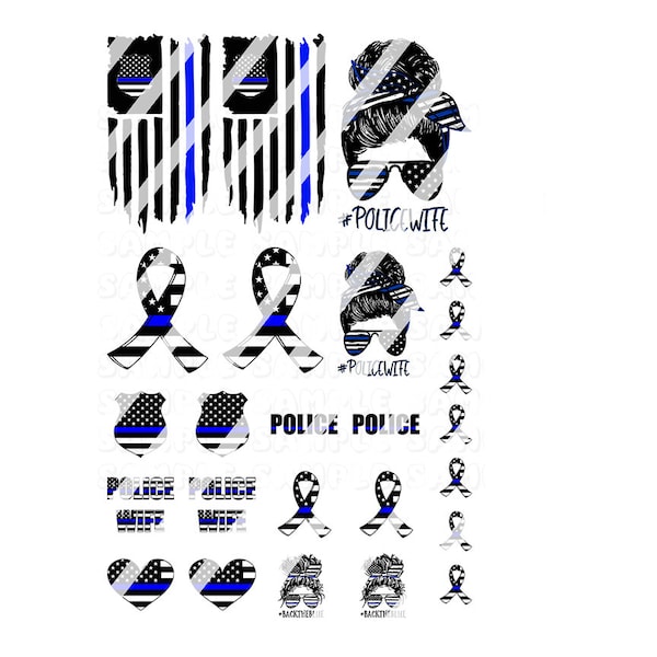 Police Waterslide Decals - Etsy