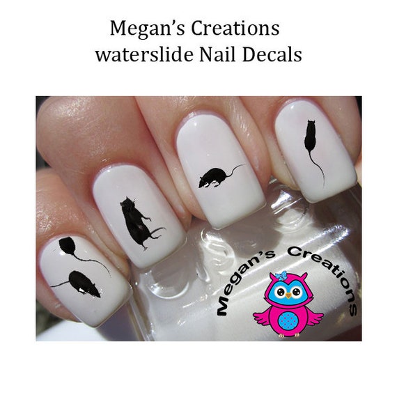 Rat Nail Art Decals | Etsy