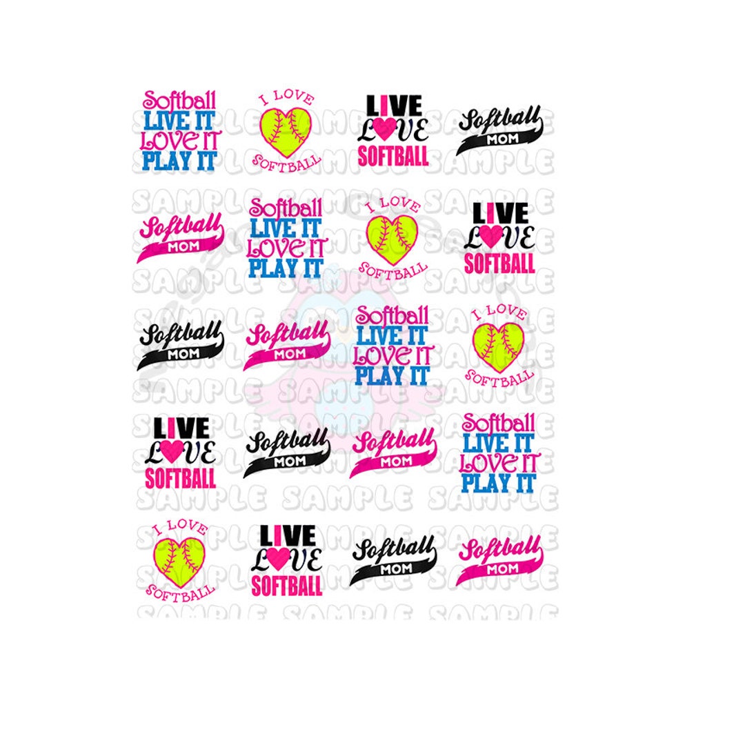 Softball Mom Nail Art Decals - Etsy