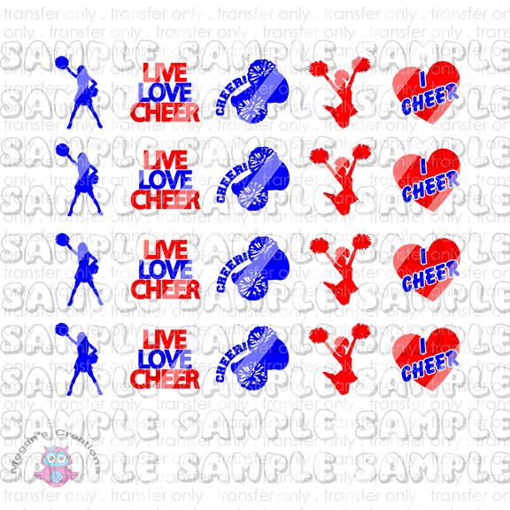 Cheer Cheerleader Nail Art Decals - Etsy
