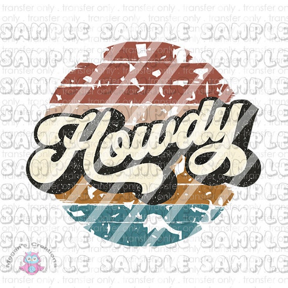 Howdy Western Country Summer Ready to Press Sublimation | Etsy