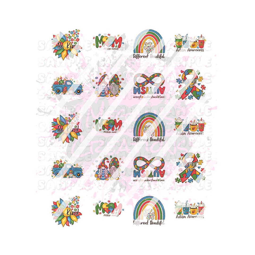 Autism Awareness Be Kind Nail Art Decals - Etsy