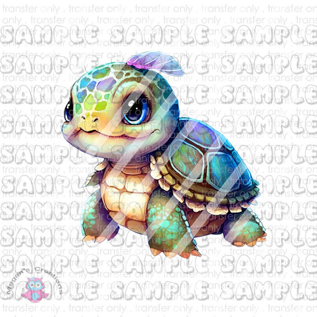 Turtle Design #3 Clear Waterslide Decals - Etsy