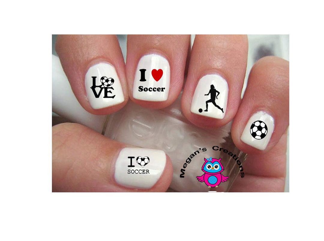 Sports Soccer Nail Art Decals - Etsy