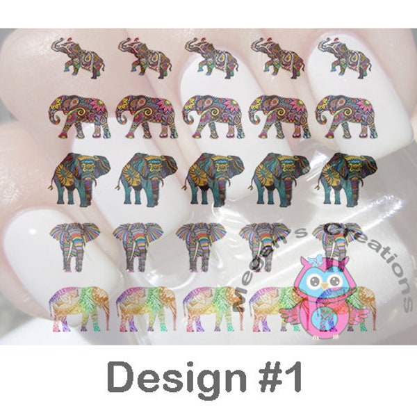 Elephant Nail Art - Etsy
