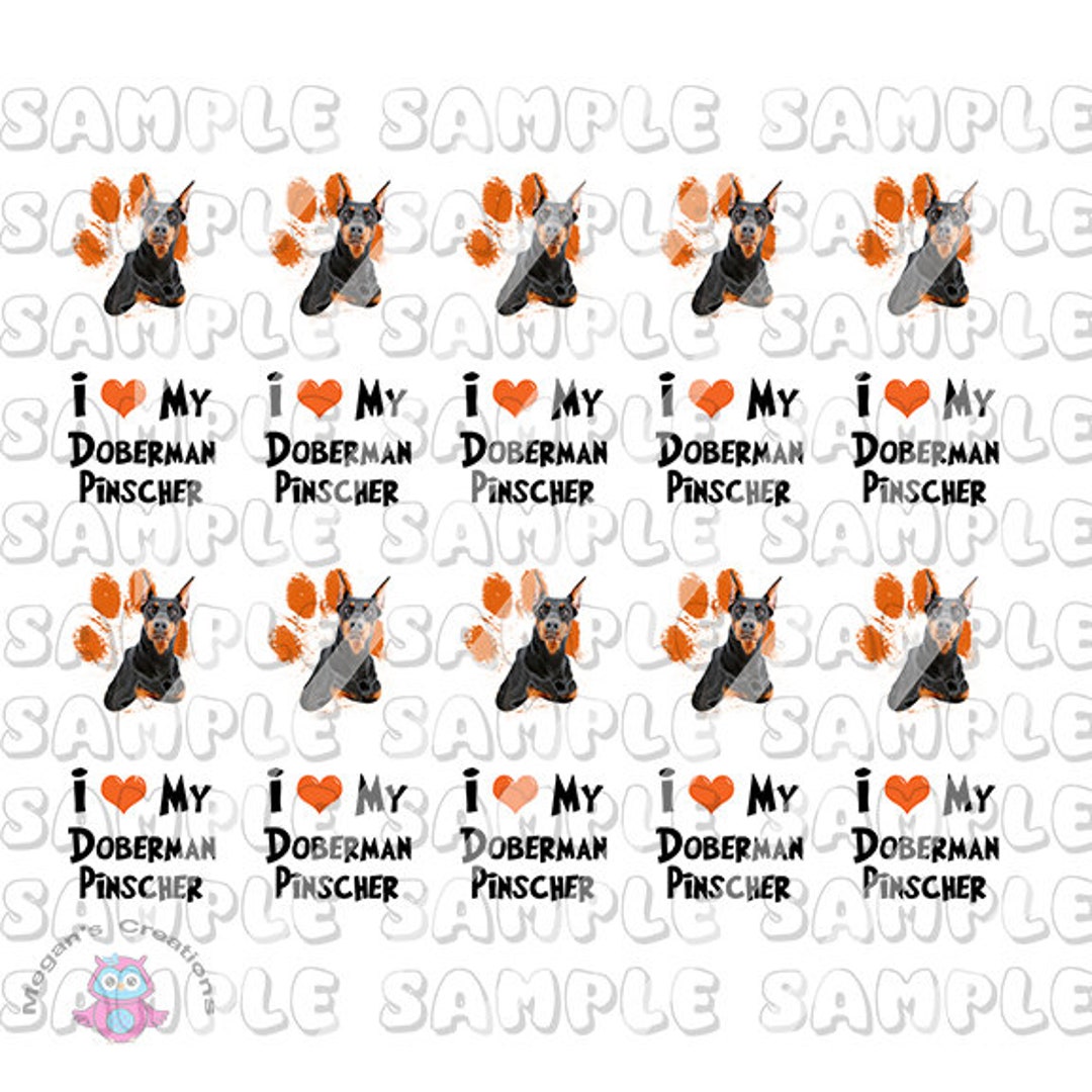 Doberman Nail Art Decals - Etsy