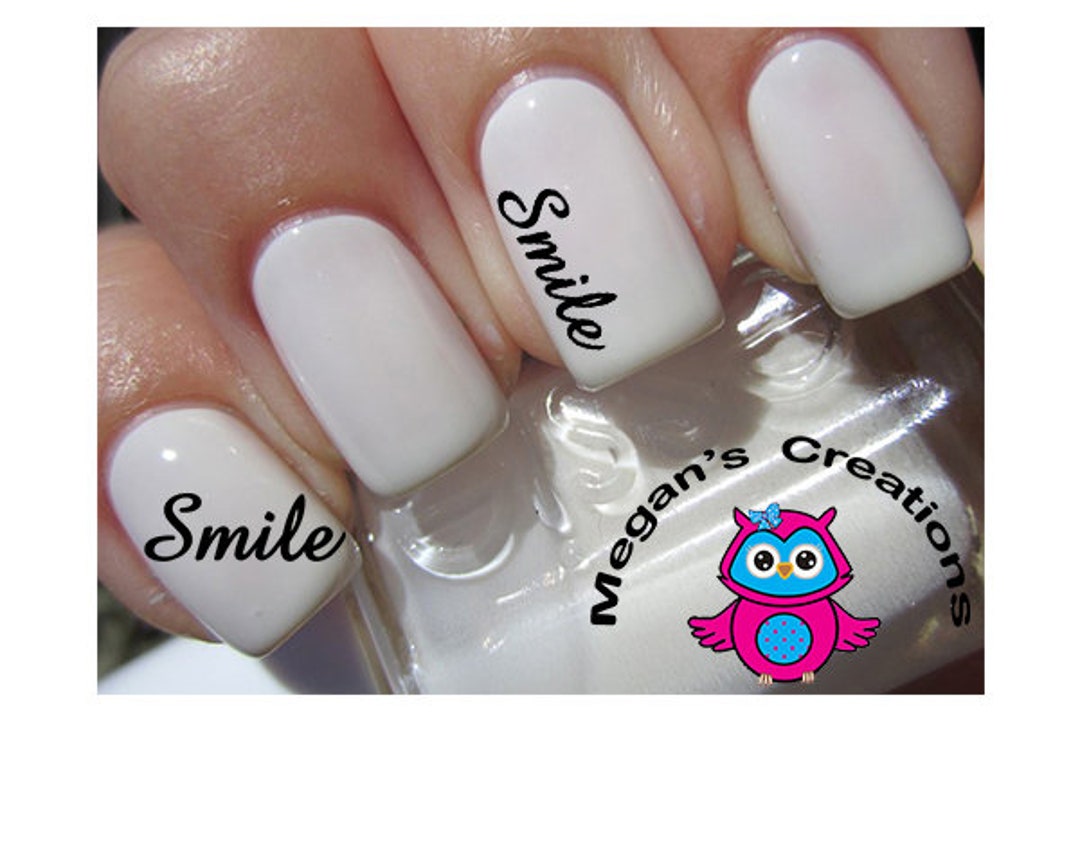 Smile Nail Art Decals - Etsy