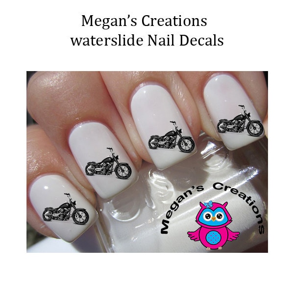 Motorcycle Nail Art Decals - Etsy