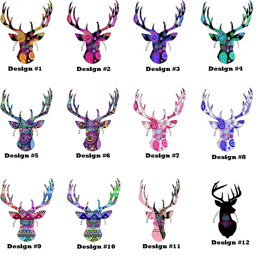 Deer Head Nail Art Decals - Etsy