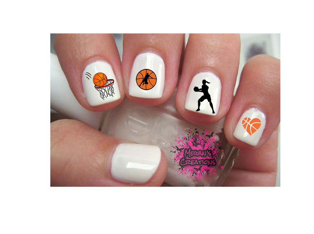Sports Basketball Nail Art Decals - Etsy