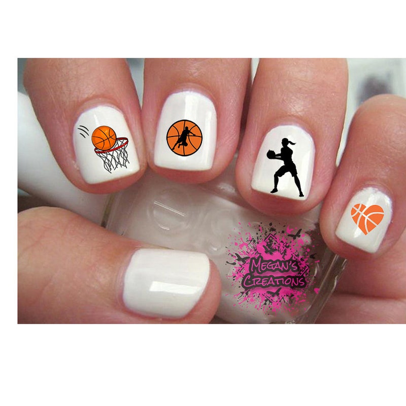 Basketball Nail Art - Etsy