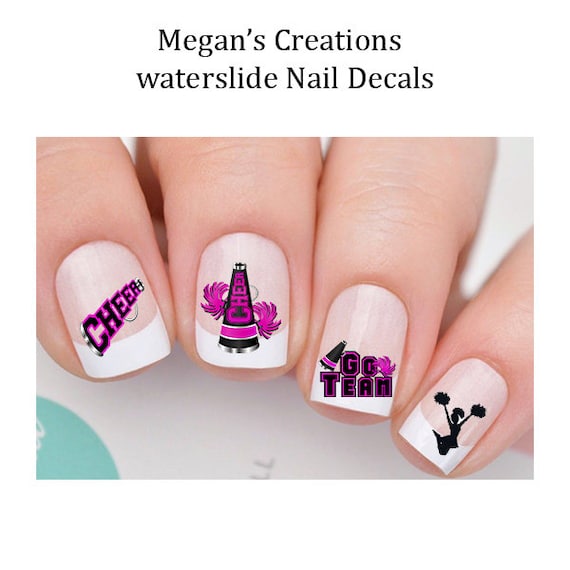 Cheer Cheerleader Design 102 Nail Art Decals | Etsy
