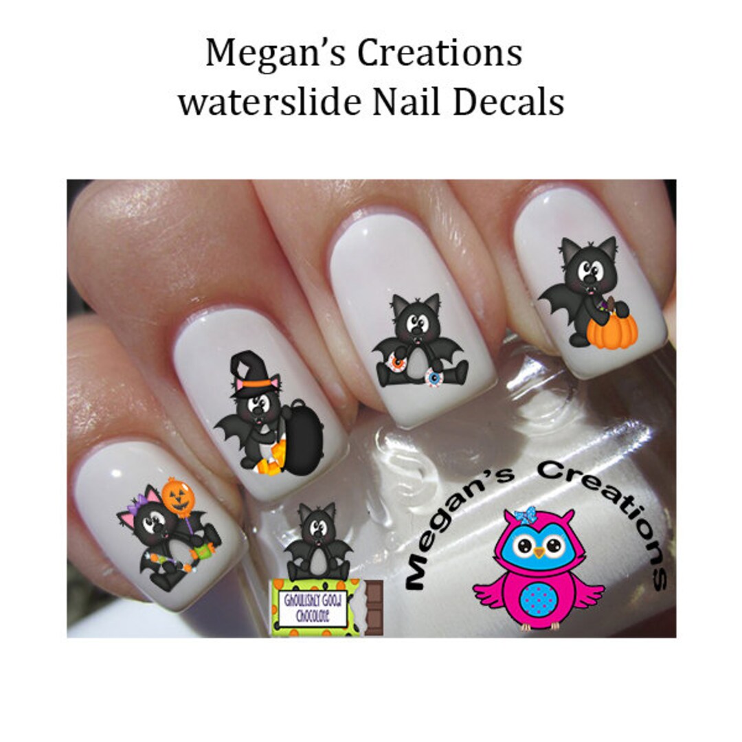 Halloween Batty Nail Art Decals - Etsy