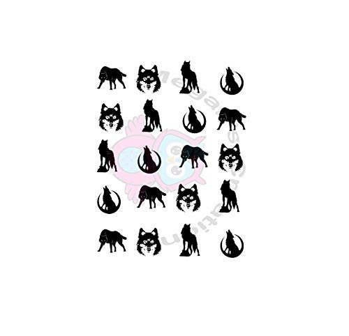 Wolf Design #2 Nail Art Decals - Etsy