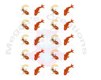 Koi Fish Waterslide Decals Nail Art - Etsy