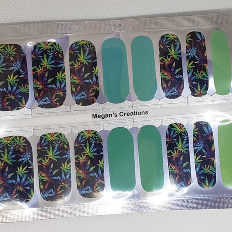 Weed Nail Decals - Etsy