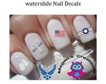 Air Force Nail Decals | Etsy