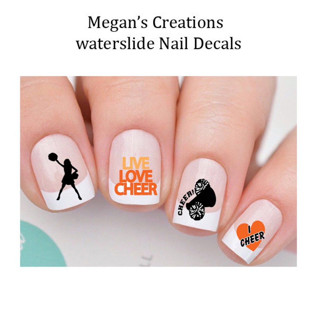Cheer Cheerleader Nail Art Decals - Etsy