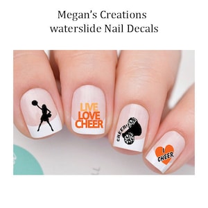 Cheer Cheerleader Nail Art Decals - Etsy