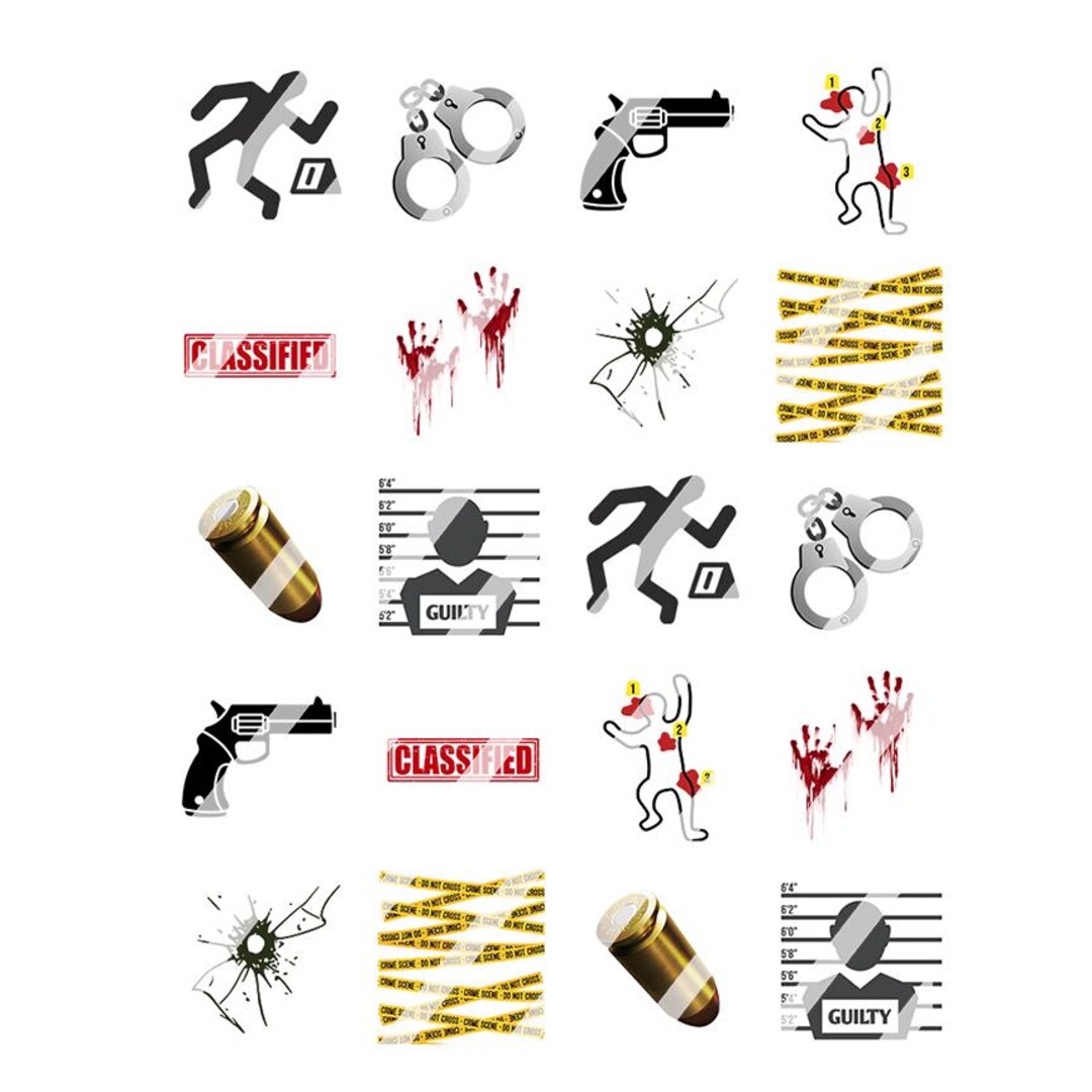 Crime Scene True Crime Junkie Nail Art Decals - Waterslide Nail Decals ...