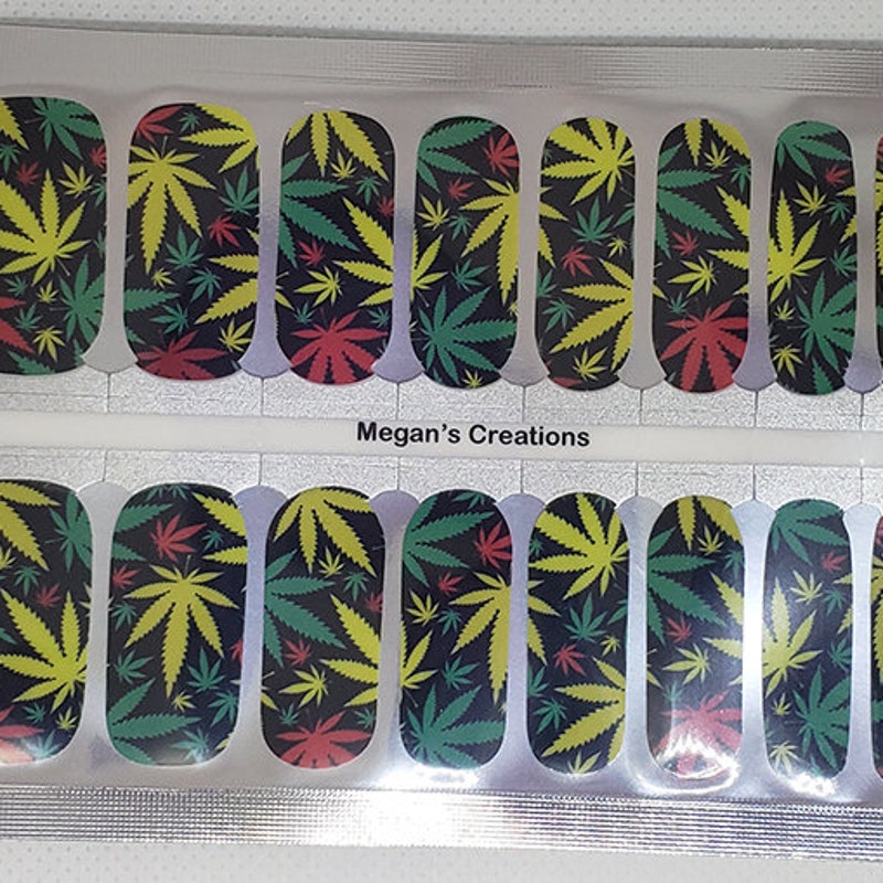 Weed Nail Decals - Etsy